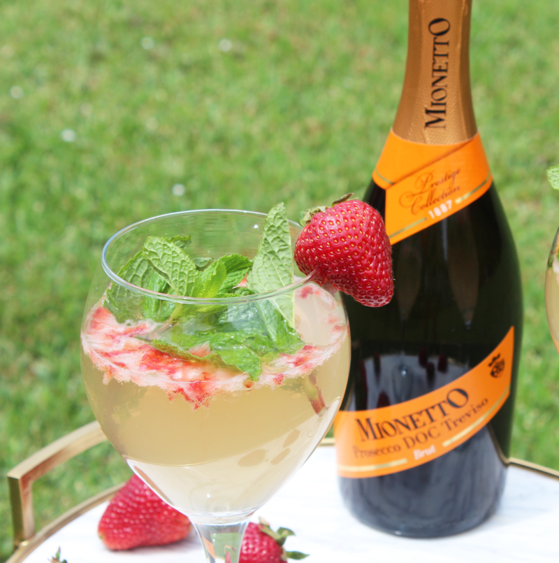 Strawberry Lemonade Prosecco Punch • The Southern Thing